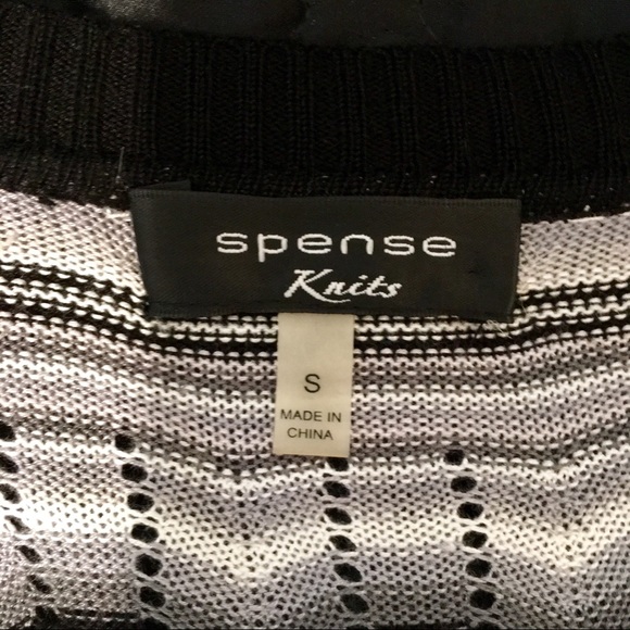 Spense | Sweaters | Spense Long Cardigan With Pockets Black White ...